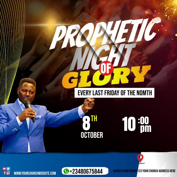 FRIDAY SERVICE FLYER TEMPLATE | PosterMyWall