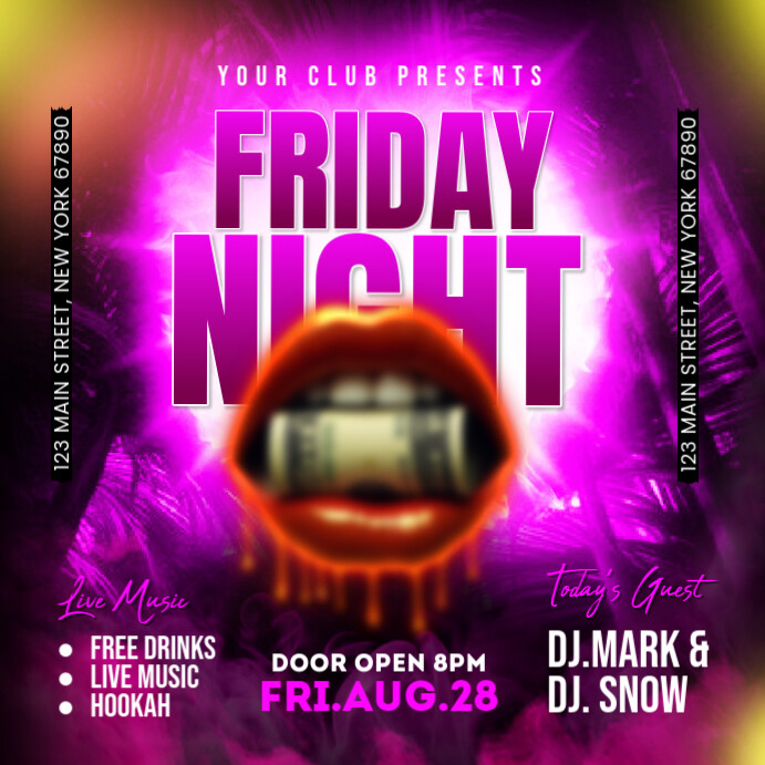 Friday Sexy Night Party Template | PosterMyWall