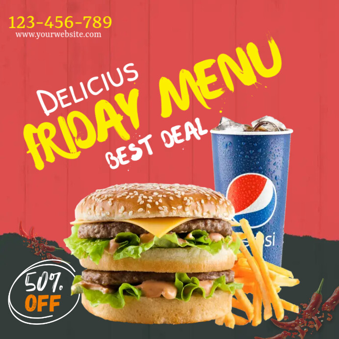 Friday spacial menu Template | PosterMyWall