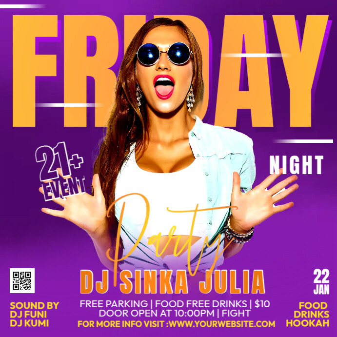 Copy of Friday Summer Party | PosterMyWall