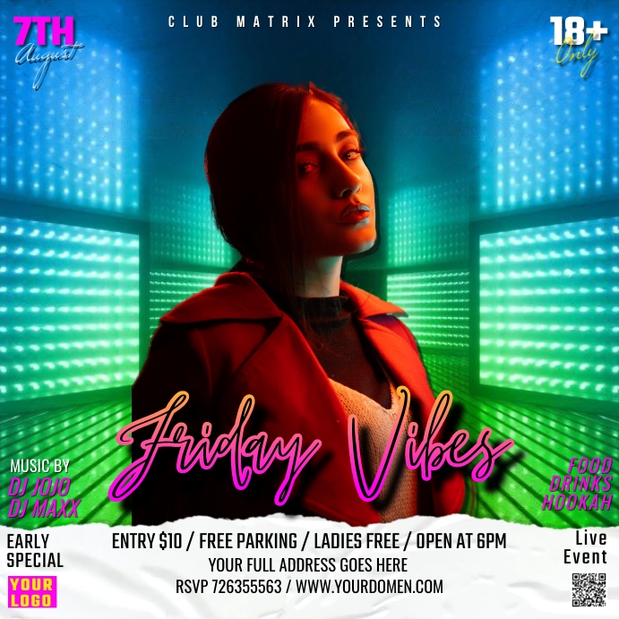 Copy of friday vibes | PosterMyWall