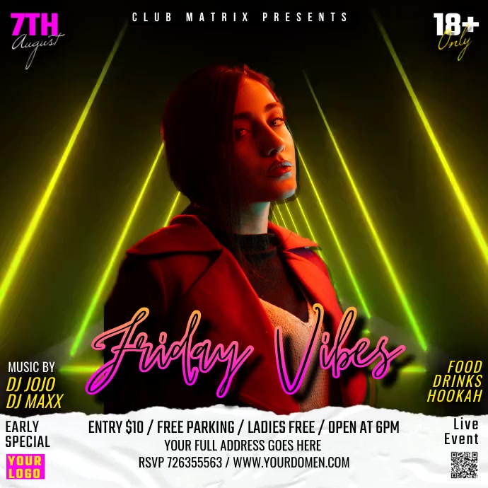 friday vibes Template | PosterMyWall