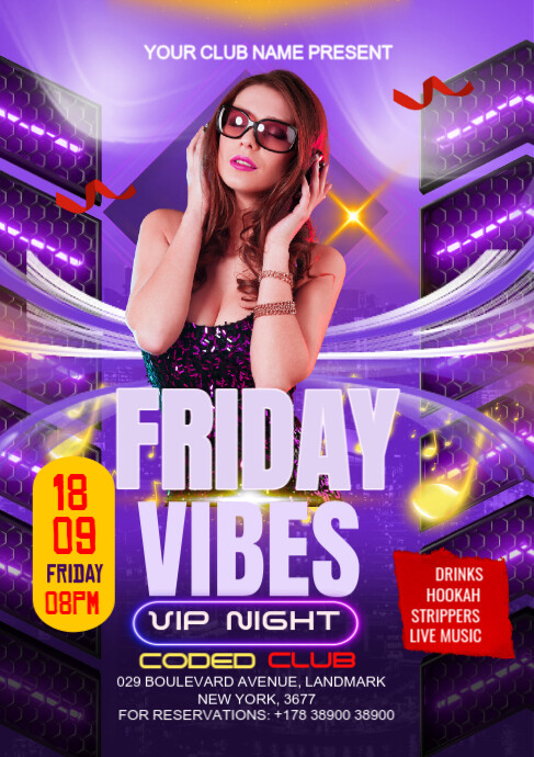 Friday vibes Template | PosterMyWall