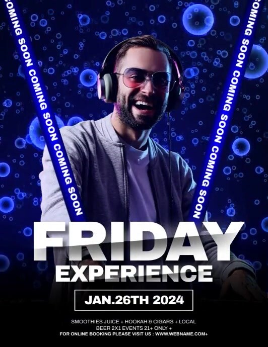 Friday Vibes Dj Template | PosterMyWall