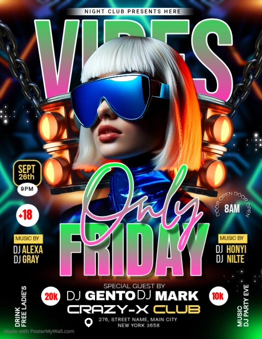 Copy of FRIDAY VIBES PARTY | PosterMyWall