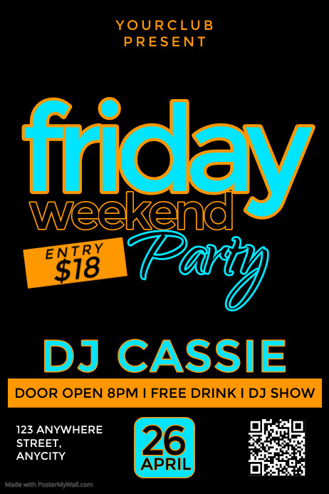 Friday Weekend Party Template | PosterMyWall