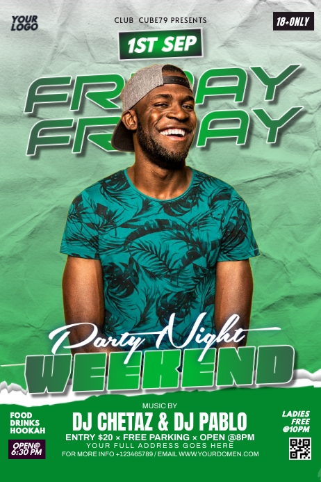 Friday Weekend party night Template | PosterMyWall