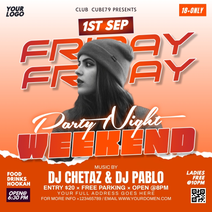 Friday Weekend party night Template | PosterMyWall