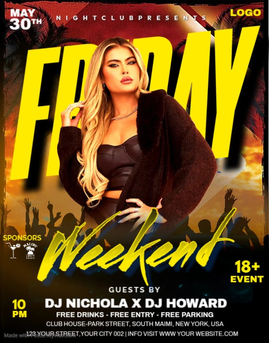 Friday Weekend Poster/wallboard Template | PosterMyWall