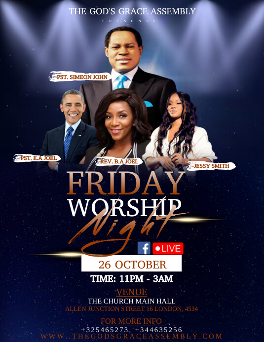 Plantilla de friday worship | PosterMyWall