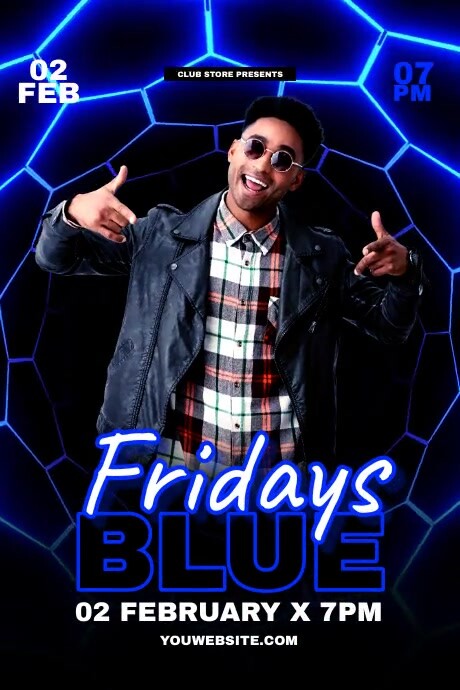 Copy of Fridays Blue | PosterMyWall