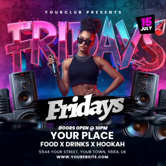 fridays party Flyer Template | PosterMyWall