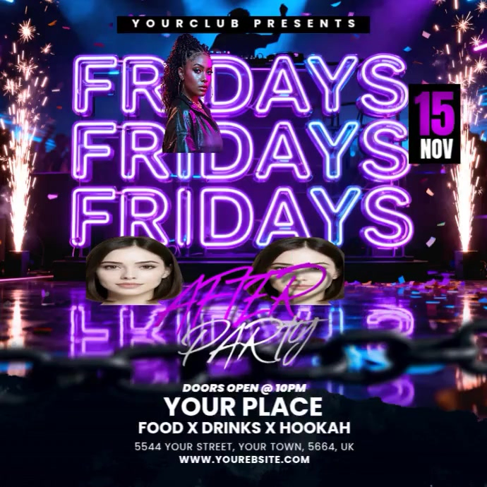 Fridays Party Flyer Template | PosterMyWall