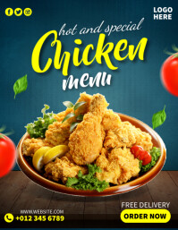 Fried Chicken Menu Template | PosterMyWall
