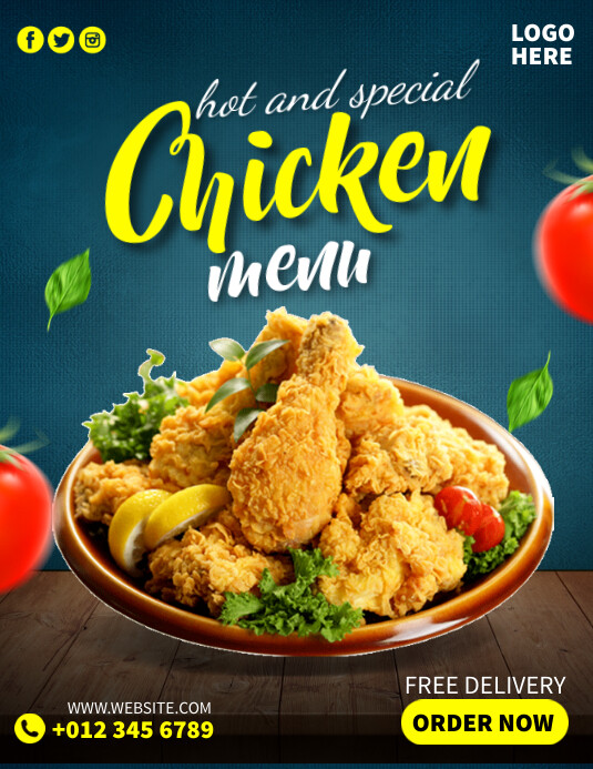Fried Chicken Ads Template | PosterMyWall