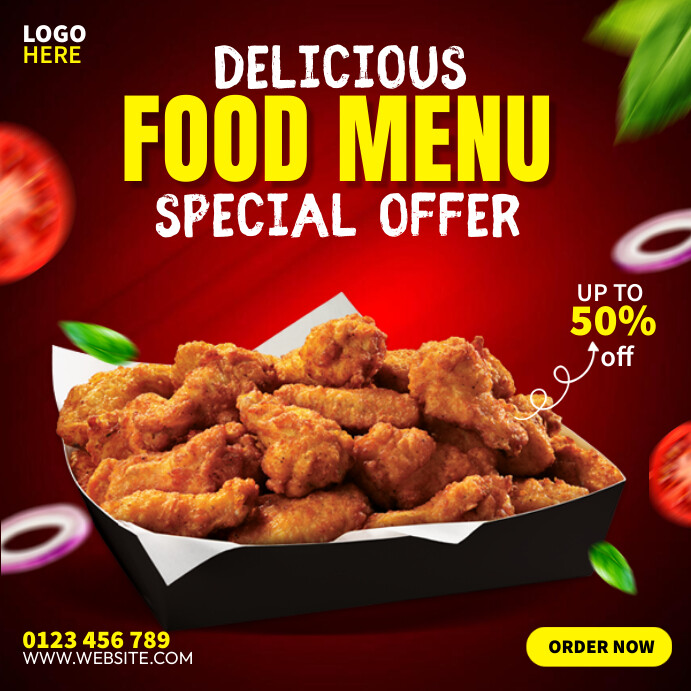 Fried Chicken Ads Template | PosterMyWall