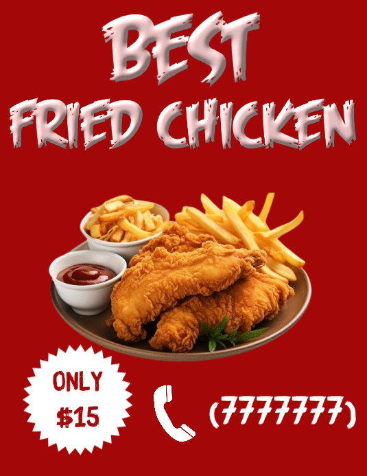 Fried Chicken Advertising Menu Restaurant Fastfood Flyer Flyer (us ...
