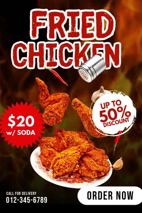 Copy of Fried Chicken Best Deals | PosterMyWall