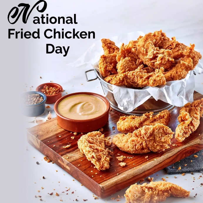 FRIED CHICKEN DAY Template | PosterMyWall