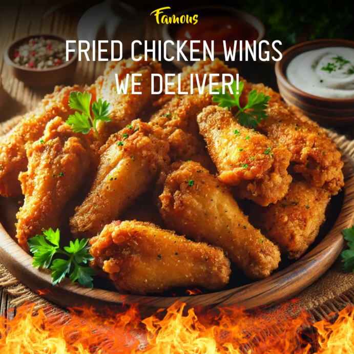 Plantilla de Fried Chicken Delivery | PosterMyWall