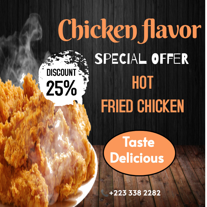 Fried chicken design Template | PosterMyWall