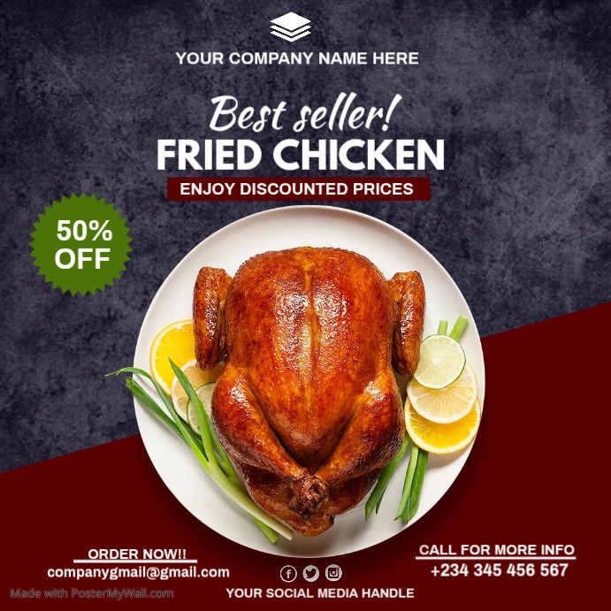 fried chicken Template | PosterMyWall