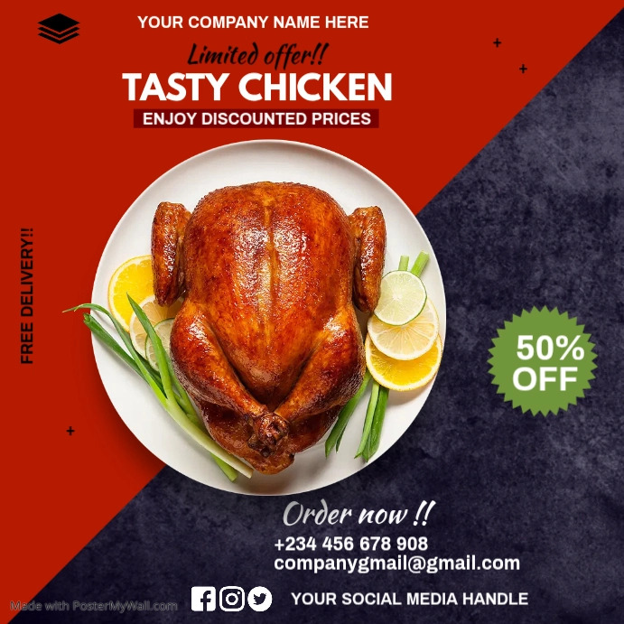 fried chicken Template | PosterMyWall