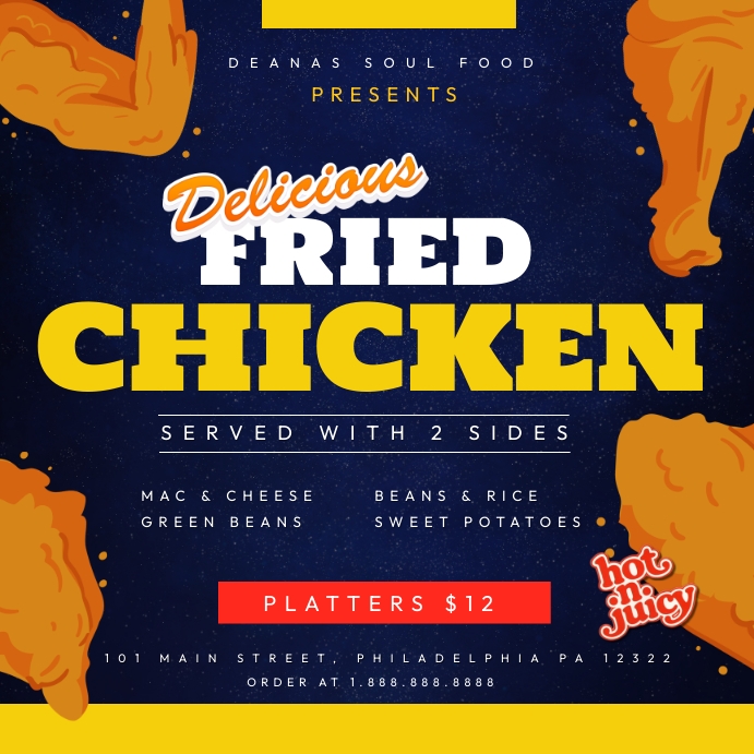 Fried Chicken Template | PosterMyWall