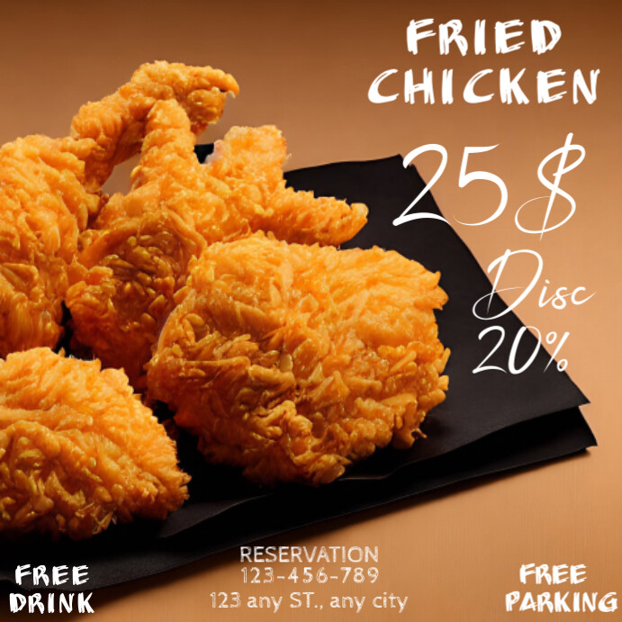 Fried Chicken Instagram Post Template | PosterMyWall
