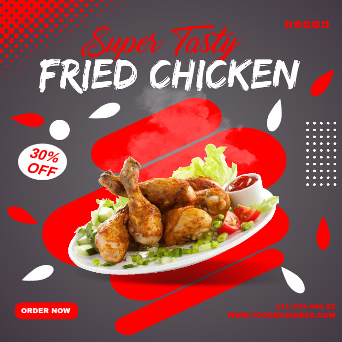 Fried chicken instagram post Template | PosterMyWall