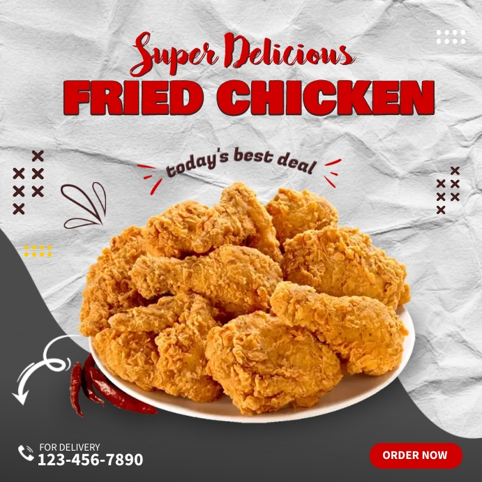 Fried Chicken Menu Template | PosterMyWall