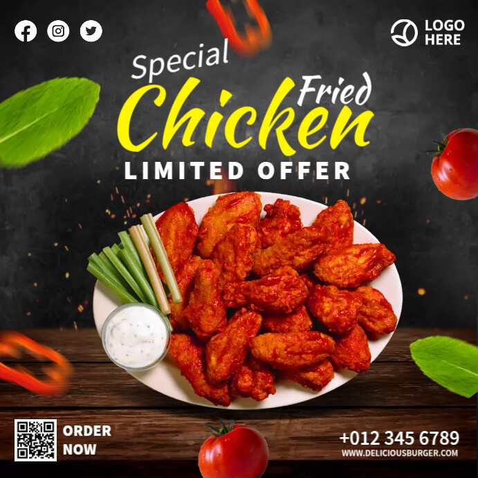 Fried Chicken Menu Template | PosterMyWall