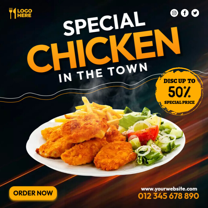 Fried Chicken Menu Template | PosterMyWall