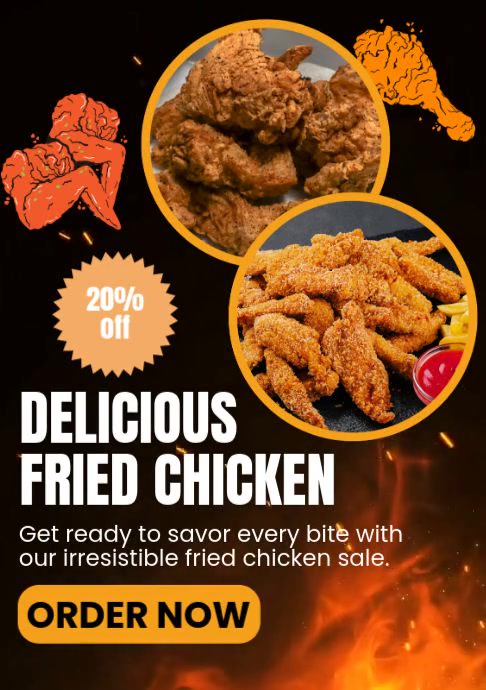 Copy of Fried Chicken Poster | PosterMyWall