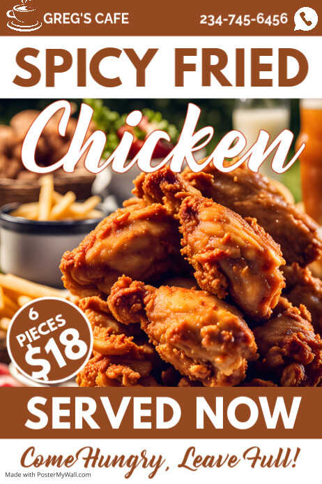 Fried Chicken Restaurant Special Ad Poster Template | PosterMyWall