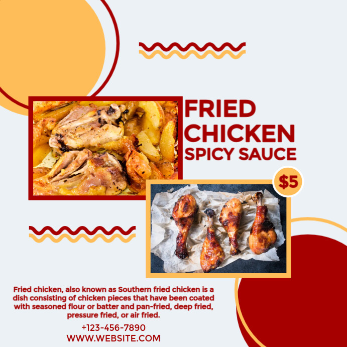 Copy of Fried Chicken Sale Instagram Post | PosterMyWall