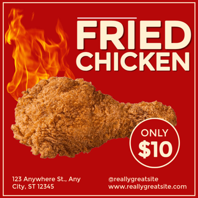 Plantilla de Fried Chicken Sale Instagram Post | PosterMyWall