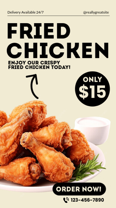 Fried Chicken Sale Instagram Story Template | PosterMyWall