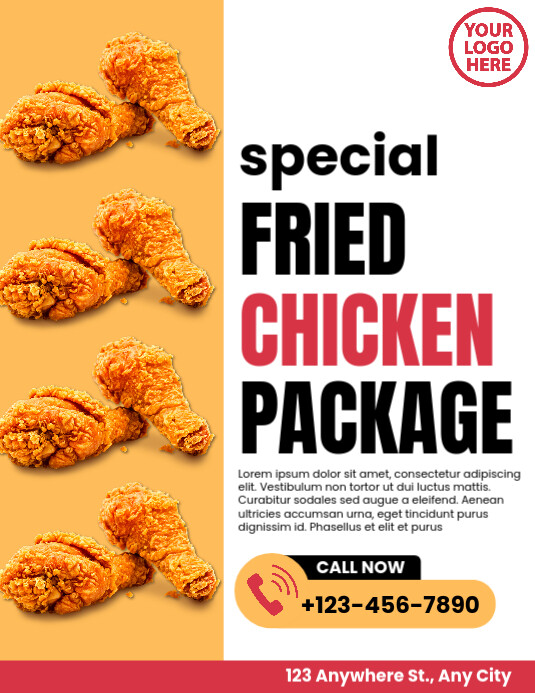 Fried Chicken Sale Offer Flyer (us Letter) Template | PosterMyWall