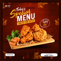fried chicken menu Template | PosterMyWall