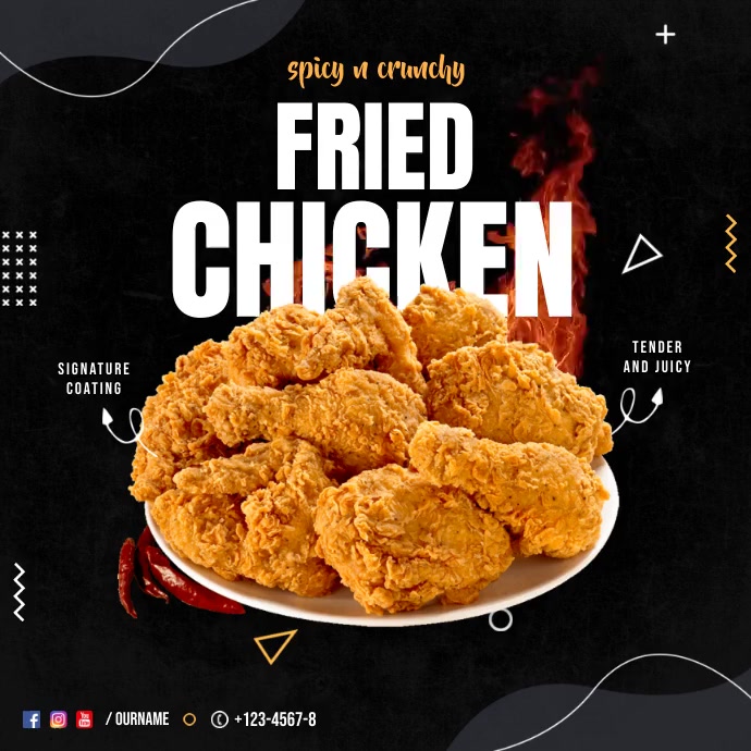 Fried Chicken Special Social Media Video Ad Template | PosterMyWall