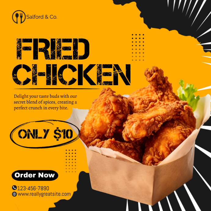 Fried Chicken Template | PosterMyWall