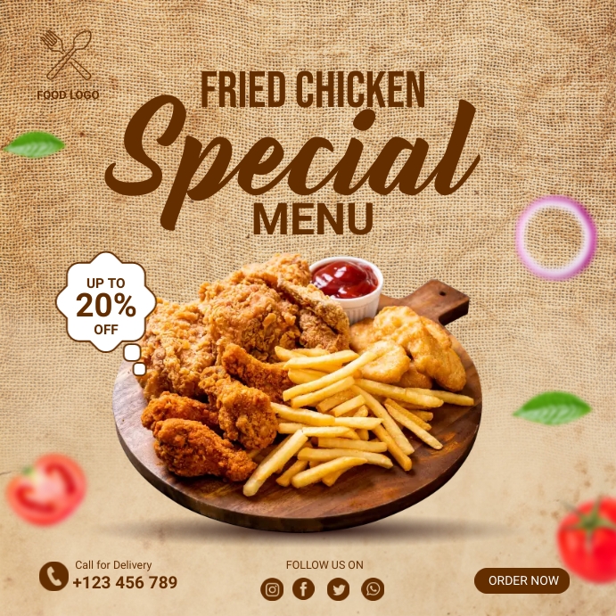 Fried Chicken Template | PosterMyWall