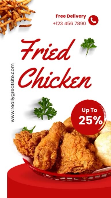 fried chicken template | PosterMyWall