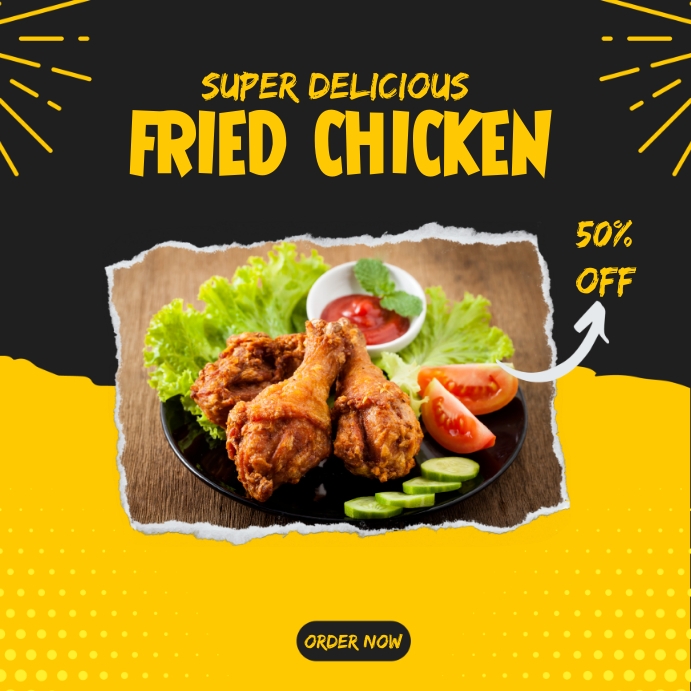 fried chicken template | PosterMyWall