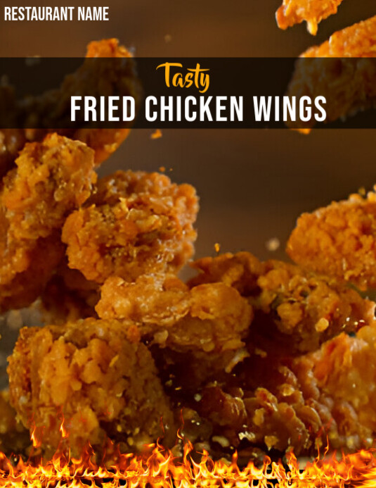 Modèle Fried chicken wings poster ad design | PosterMyWall