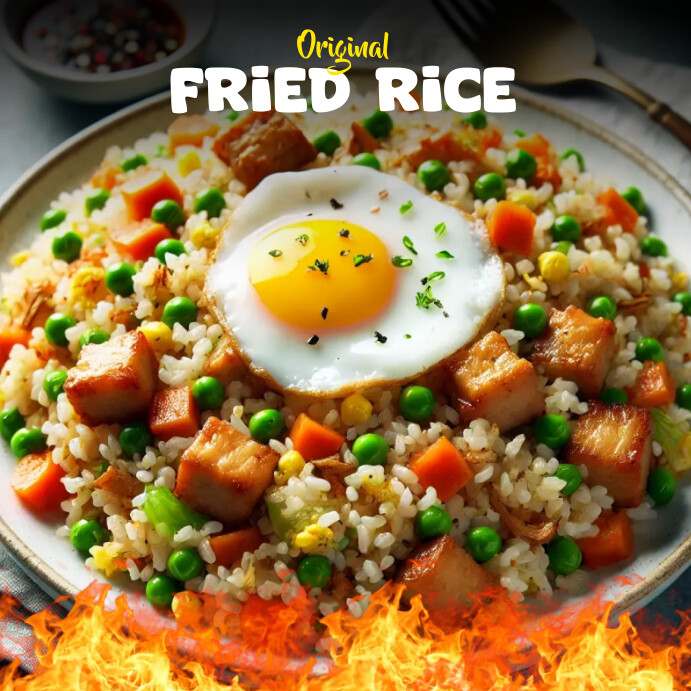 Copy of Fried Rice Instagram Ad Chinese Rice Flyer Po | PosterMyWall