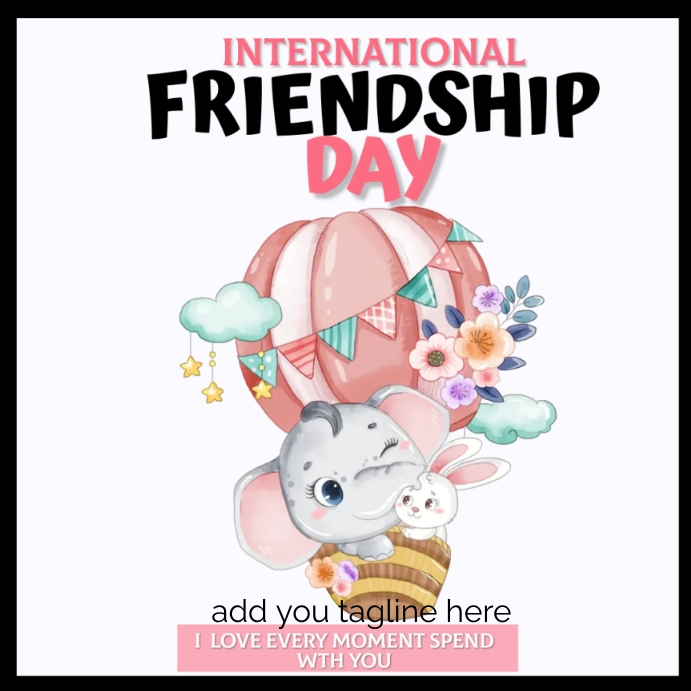 Friend ship Day Instagram post dezine trample Template | PosterMyWall
