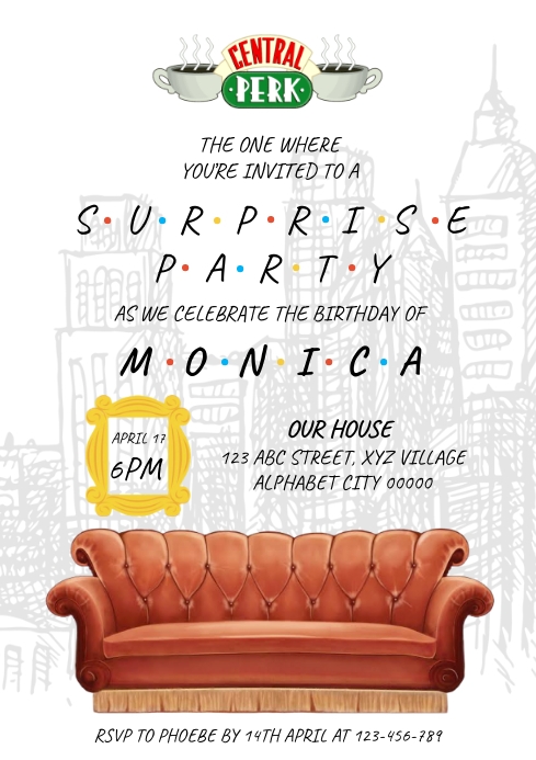 Friends Birthday Party Invitation Template | PosterMyWall