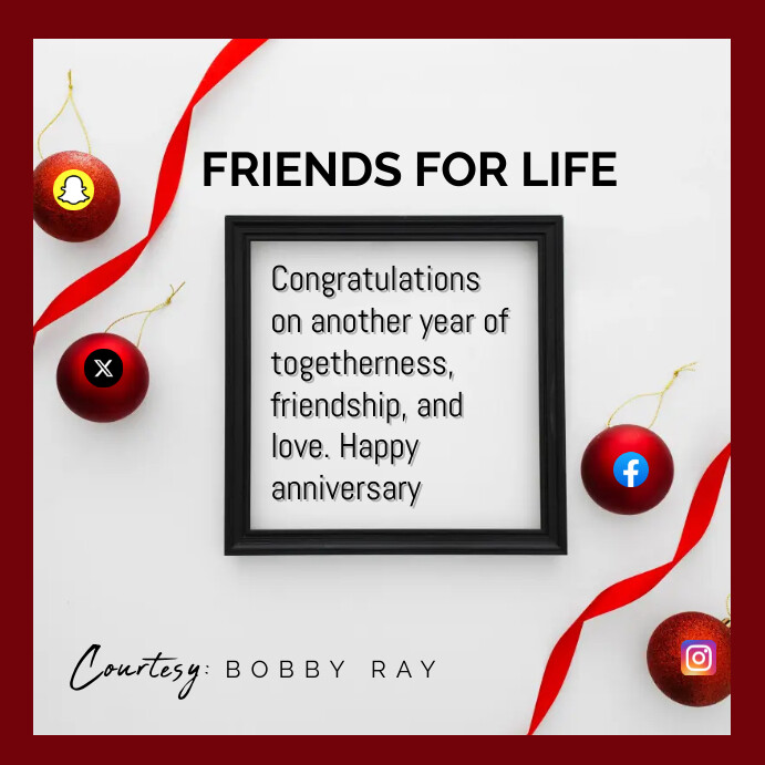 FRIENDS FOR LIFE Template | PosterMyWall